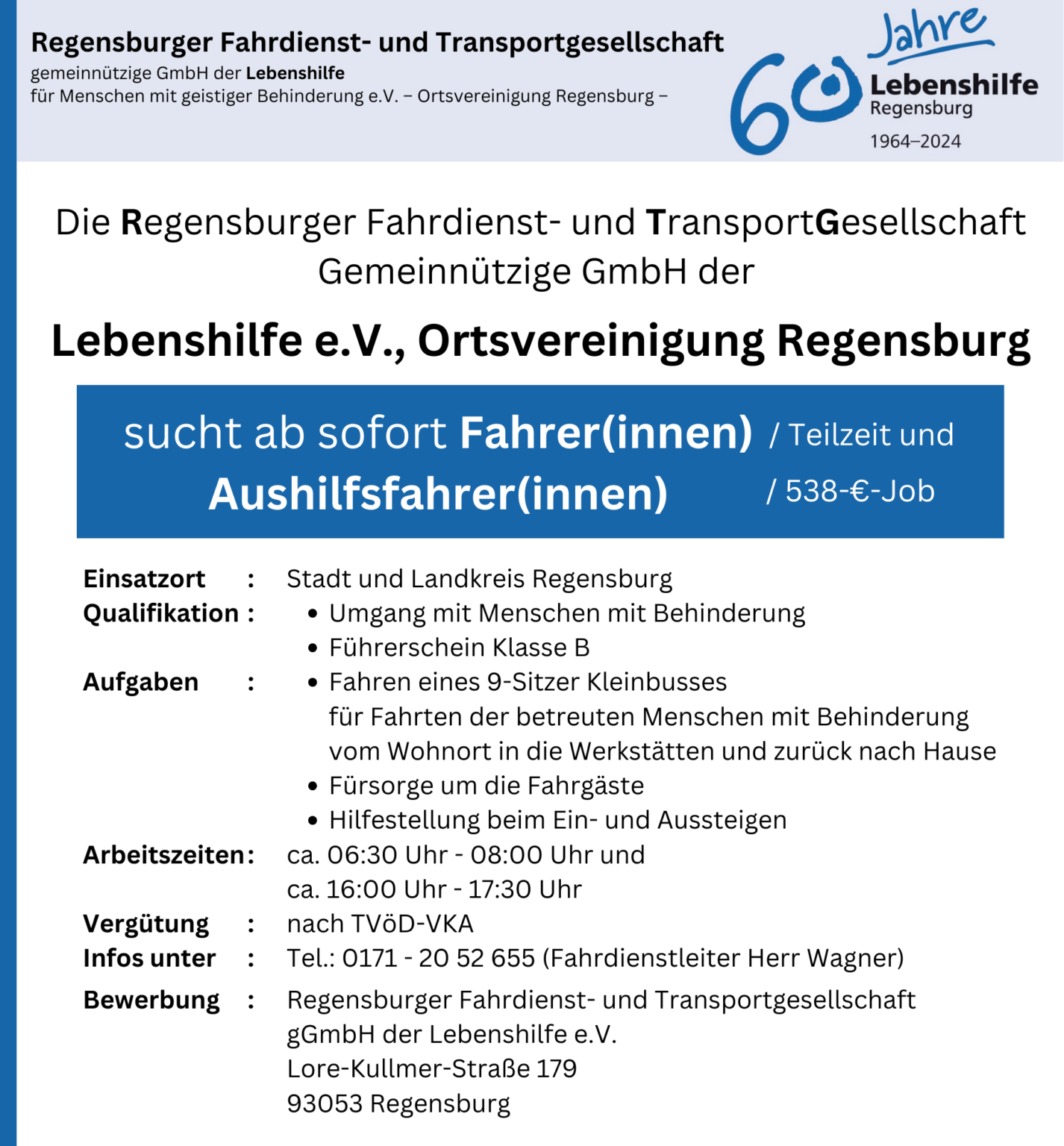 Aktuell gesucht - Lebenshilfe Regensburg